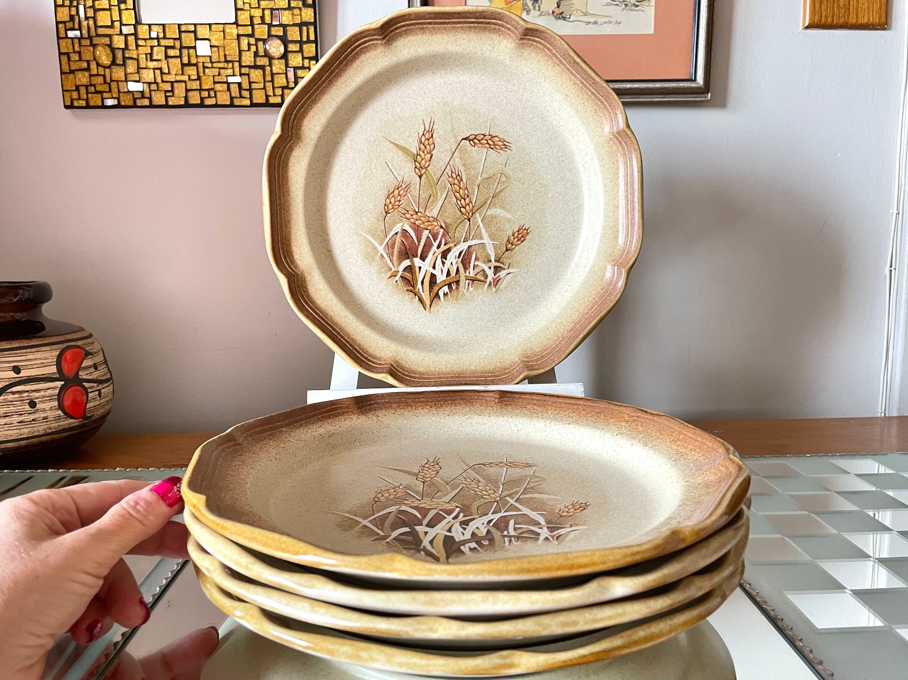 Mikasa Japan Stoneware Tableware- Whole Wheat Series- Set of 5. - Etsy