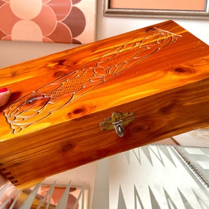 Vintage Hand Sculpted Wooden Box. - Etsy