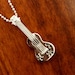Hawaiian Design Ukulele Guitar Jewelry 925K Sterling Silver Pendant ...