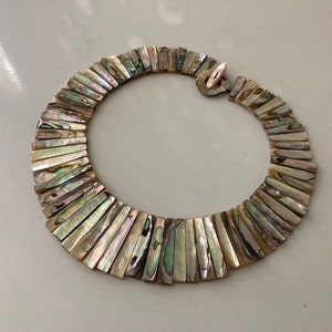 Gray Mother of Pearl Hawaiian Necklace Polynesian Tribal Natural Earthy ...