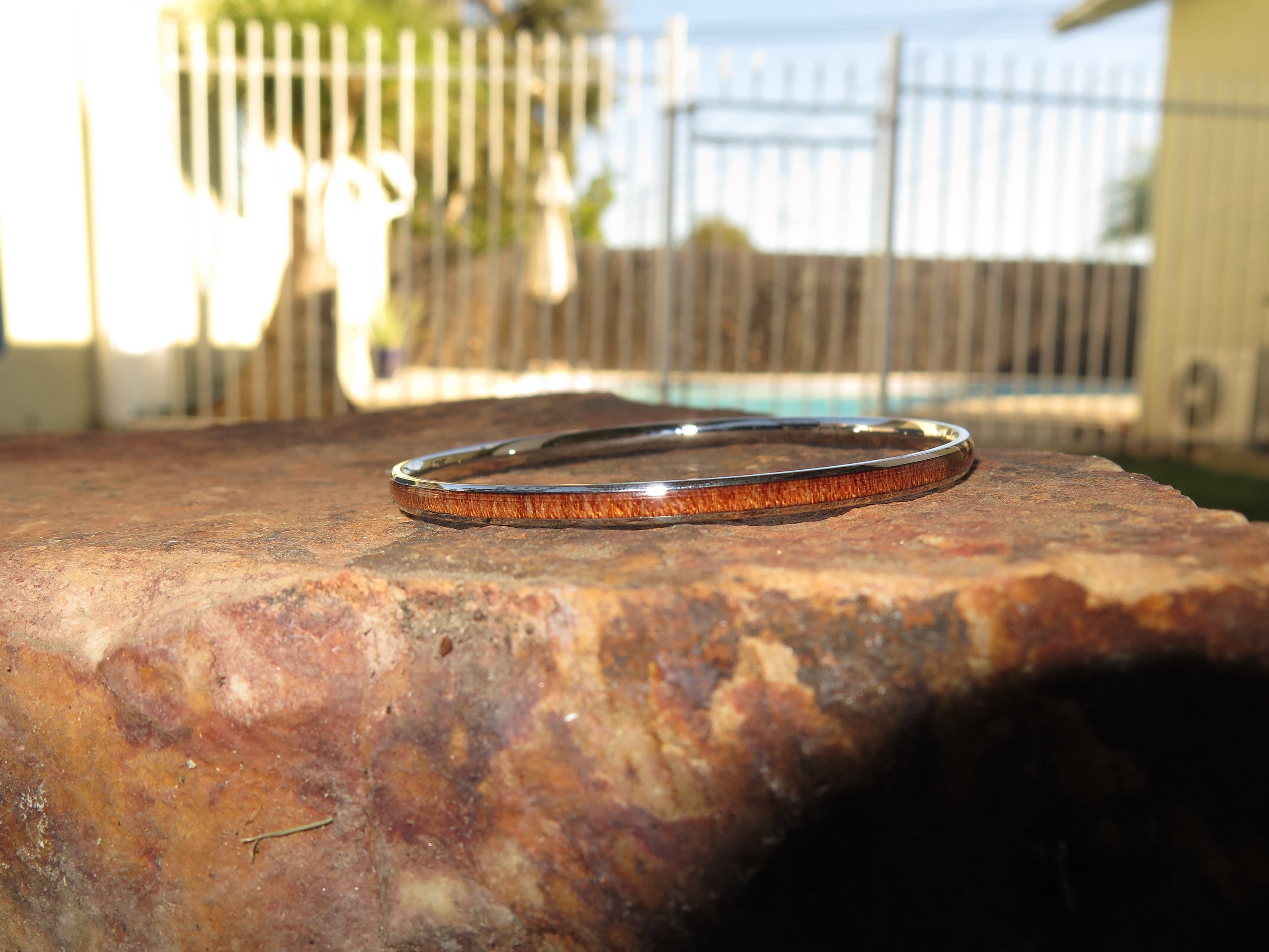 Hawaiian Design Natural Koa Wood Stainless Steel Hawaiian - Etsy