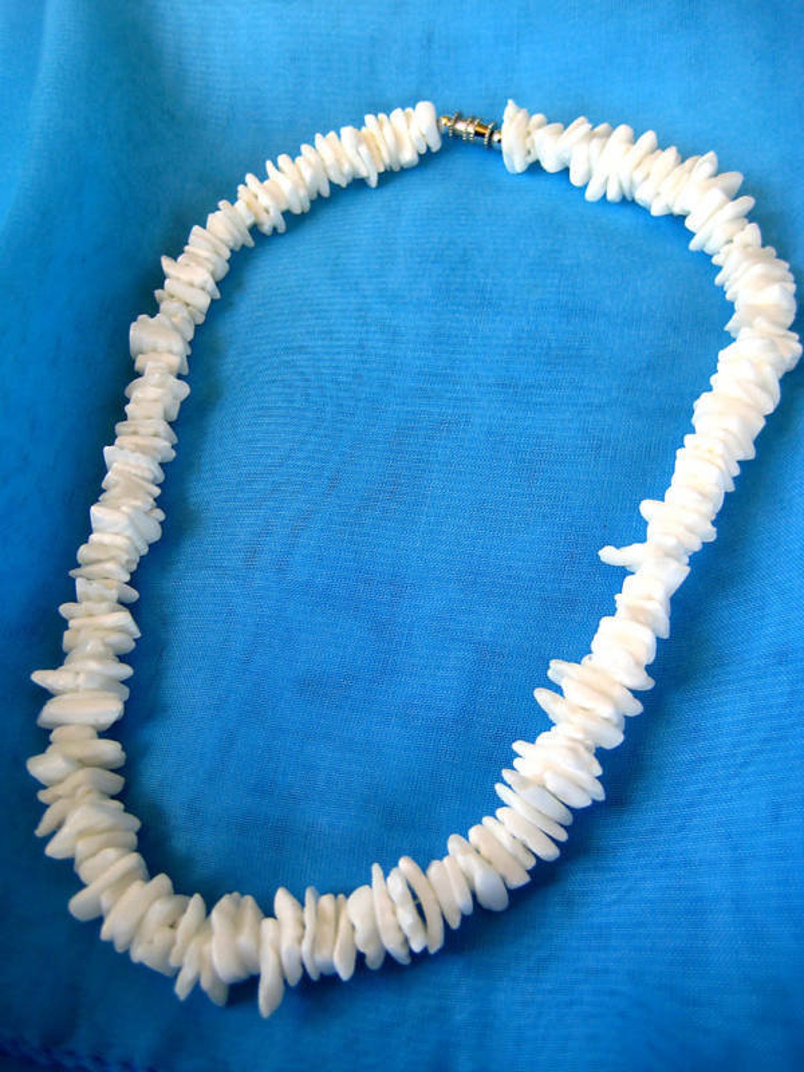 Hawaiian Design Surfer Beach Jewelry White Square Puka Natural Shell ...