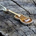 Koa Wood Jewelry Ukulele Guitar Natural Hawaiian Rhodium Plated Brass ...