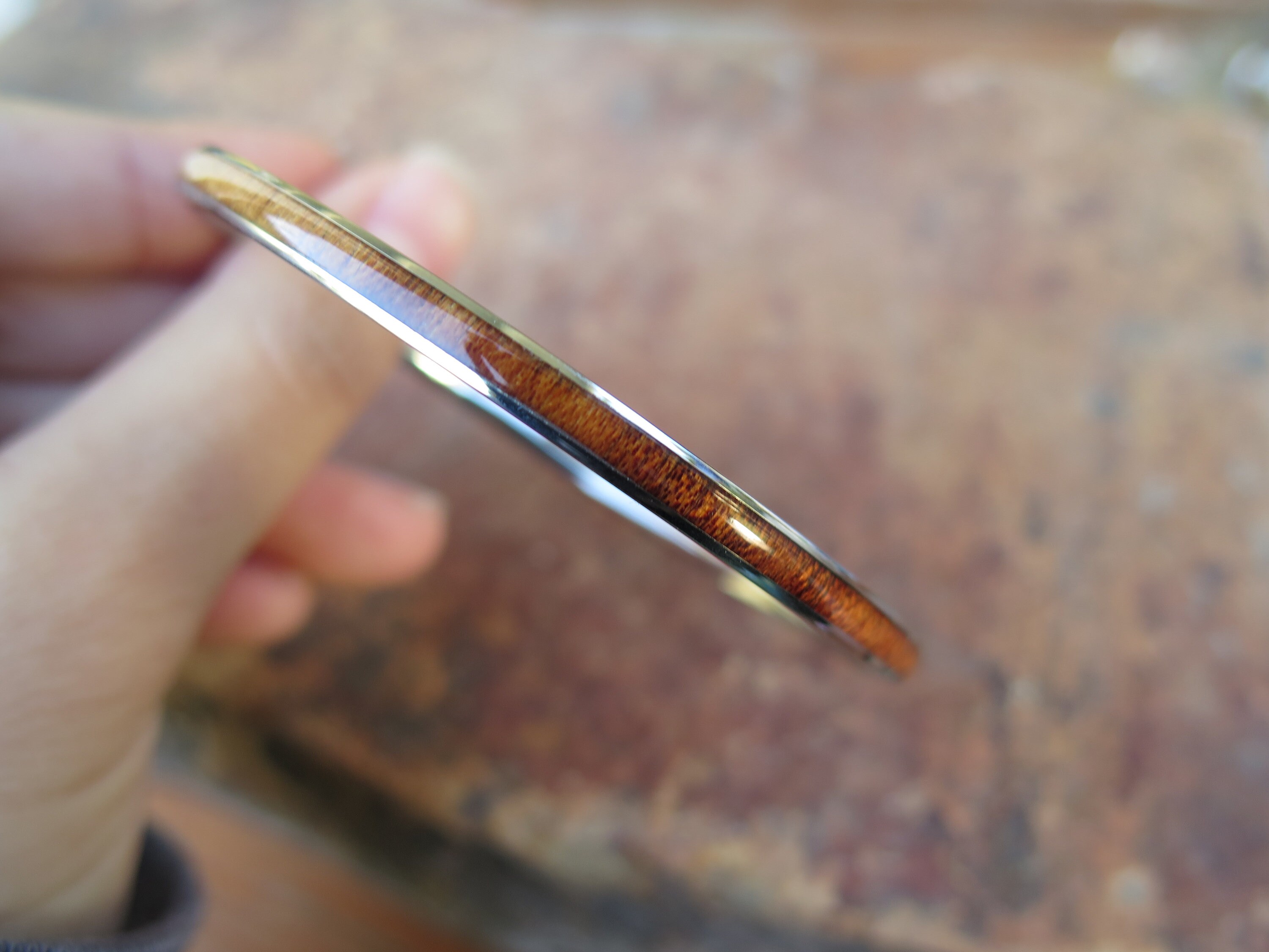 Hawaiian Design Natural Koa Wood Stainless Steel Hawaiian - Etsy