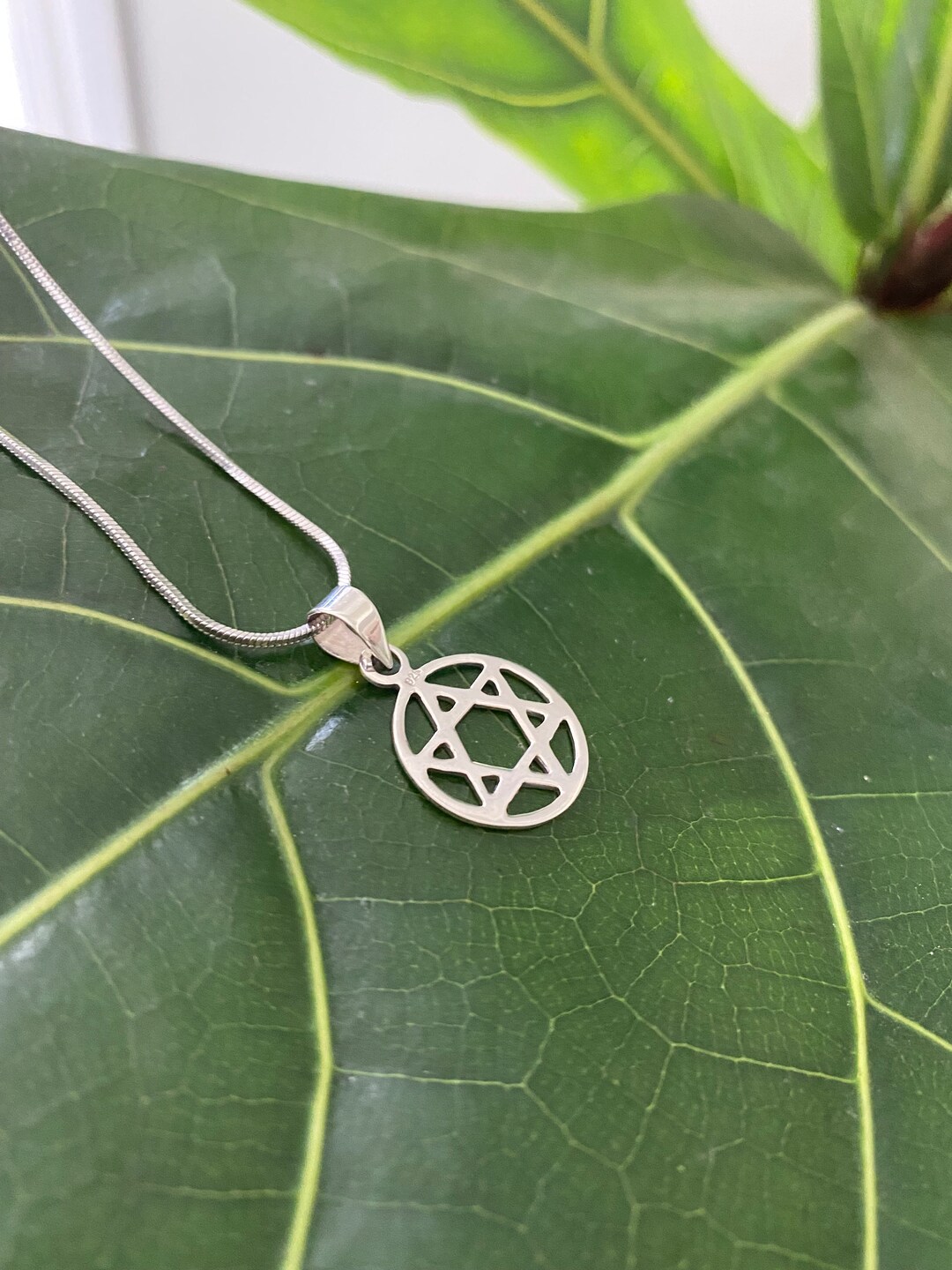 925K Sterling Silver Six Pointed Star Silhouette Pendant Charm - Etsy