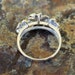Hawaiian Design Silver Gold Three Plumeria Flowers CZ Wedding Ring Band ...
