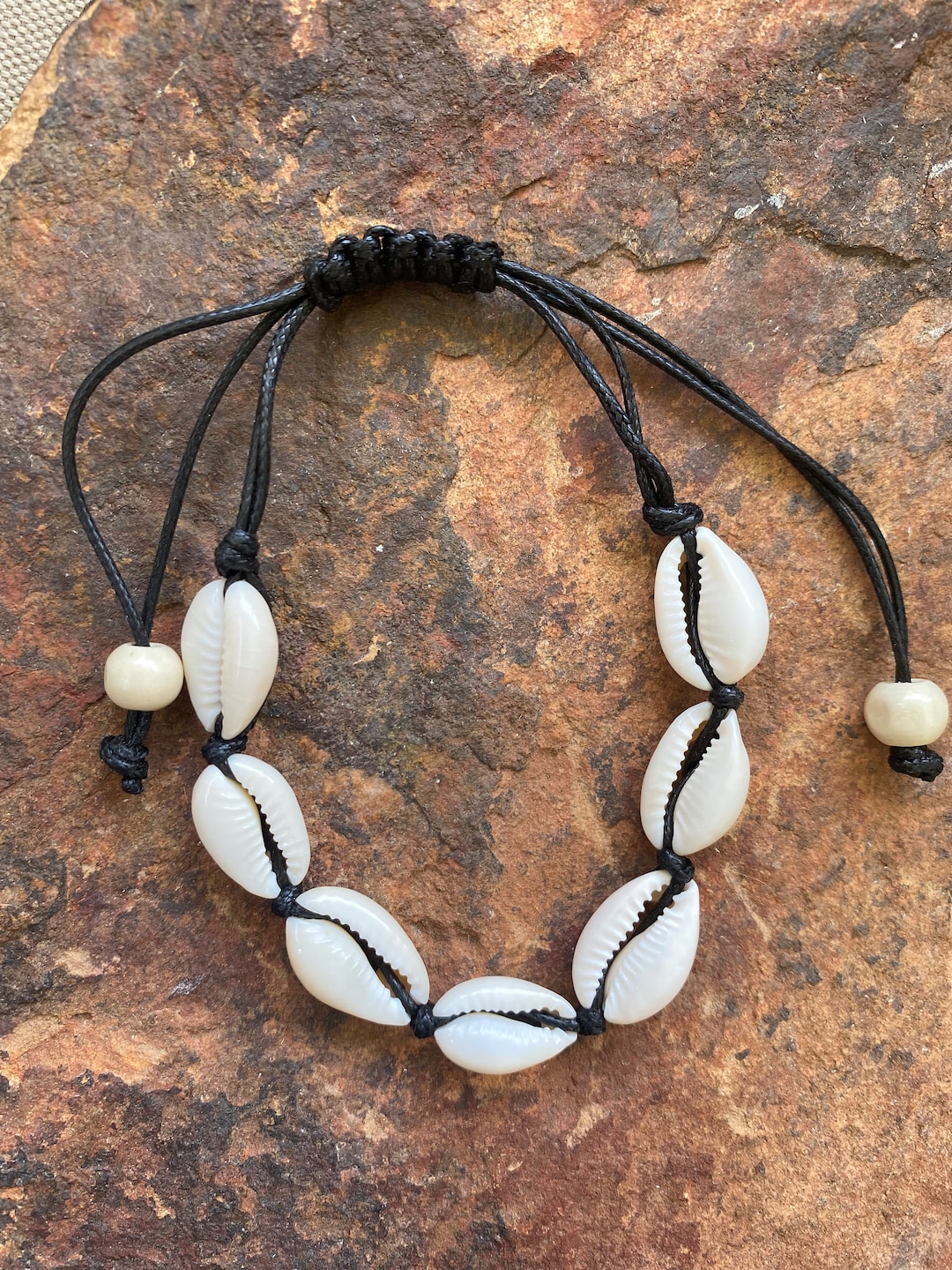 Hawaiian Jewelry Natural Puka Shell String Anklet & Bracelet With ...