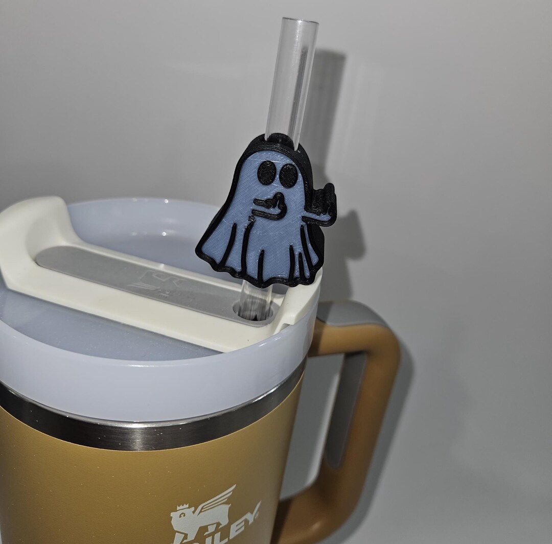 Ghost Straw Topper for Stanley Cup – 3D Printed Spooky Tumbler Charm ...