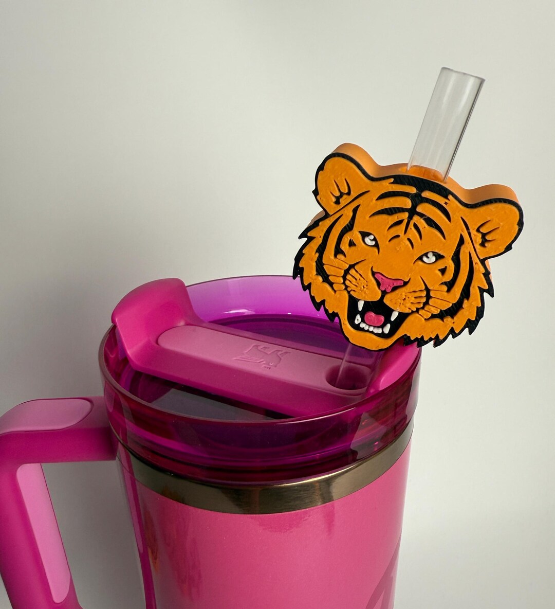 Tiger Roar 3D Printed Straw Topper, 40oz Straw Toppers, Straw Toppers ...
