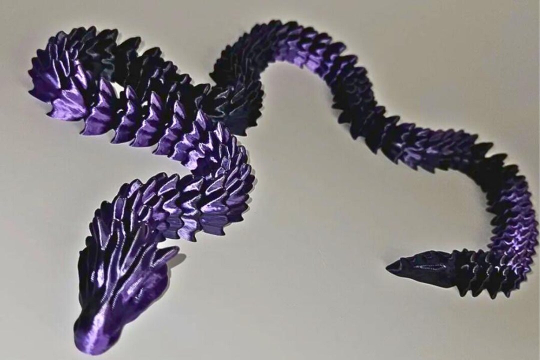 Articulated 3D Printed Snake Dragon: 26-inch Flexi Fidget Toy - Etsy
