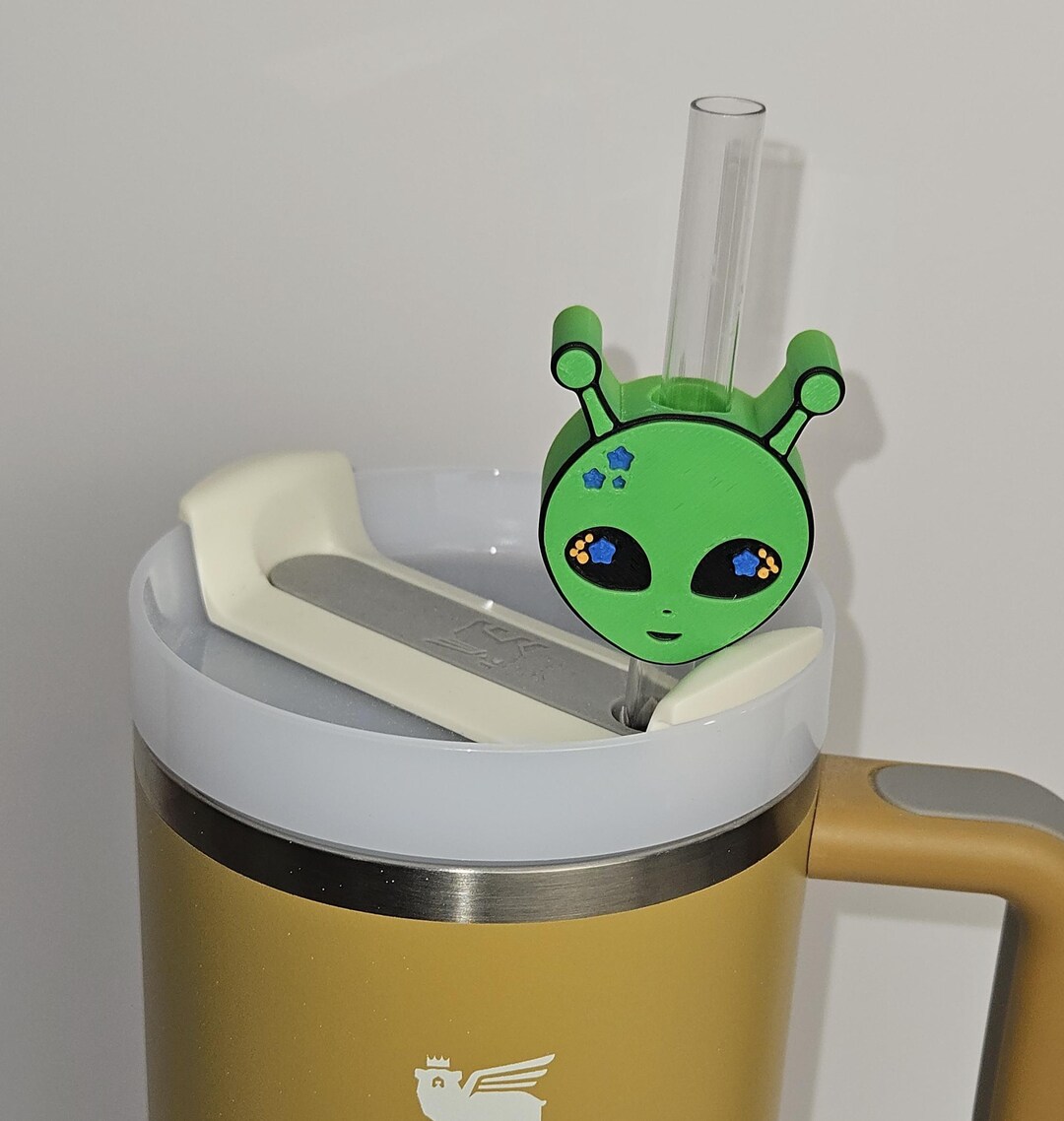 Groovy Alien Straw Topper: 3D Printed Stanley Accessory (10mm ...