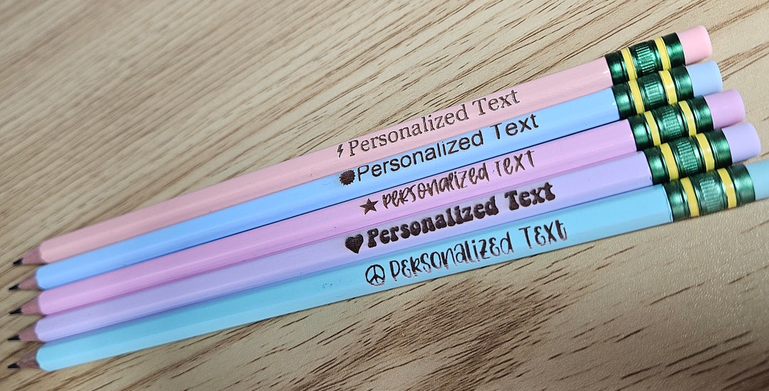 Personalized Engraved Pastel Pencils | Custom Engraved Pencils | Back ...
