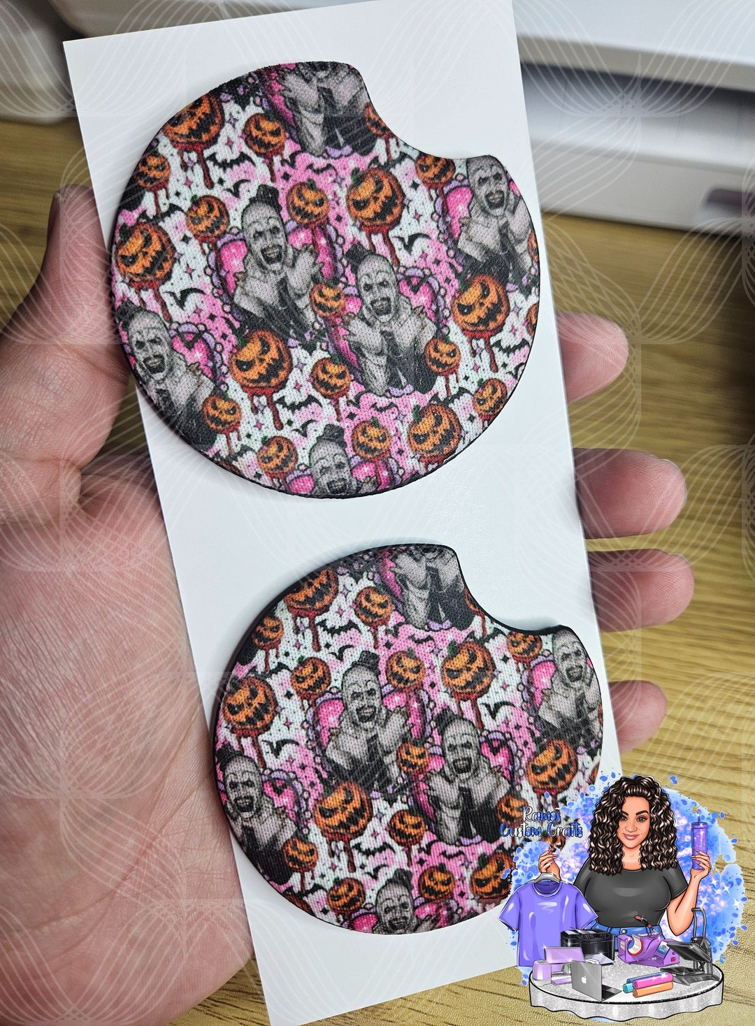 Art the Clown, Terrifier Clown, Halloween Horror Set of Two Neoprene ...