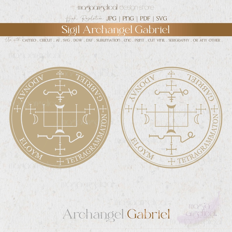 Vector Sigil Archangel Gabriel, Archangel Gabriel - Etsy