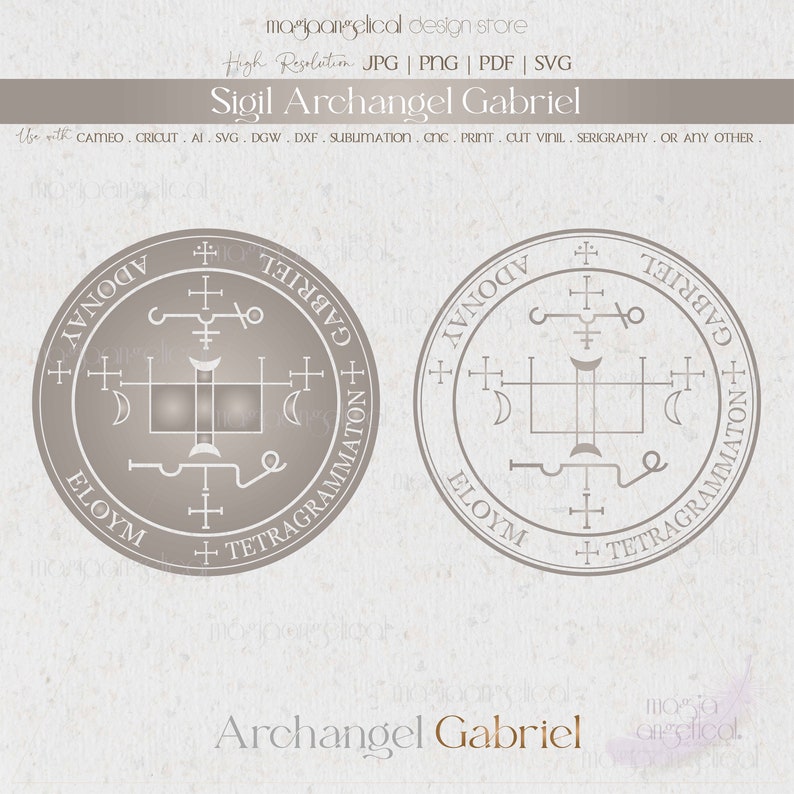 Vector Sigil Archangel Gabriel, Archangel Gabriel - Etsy