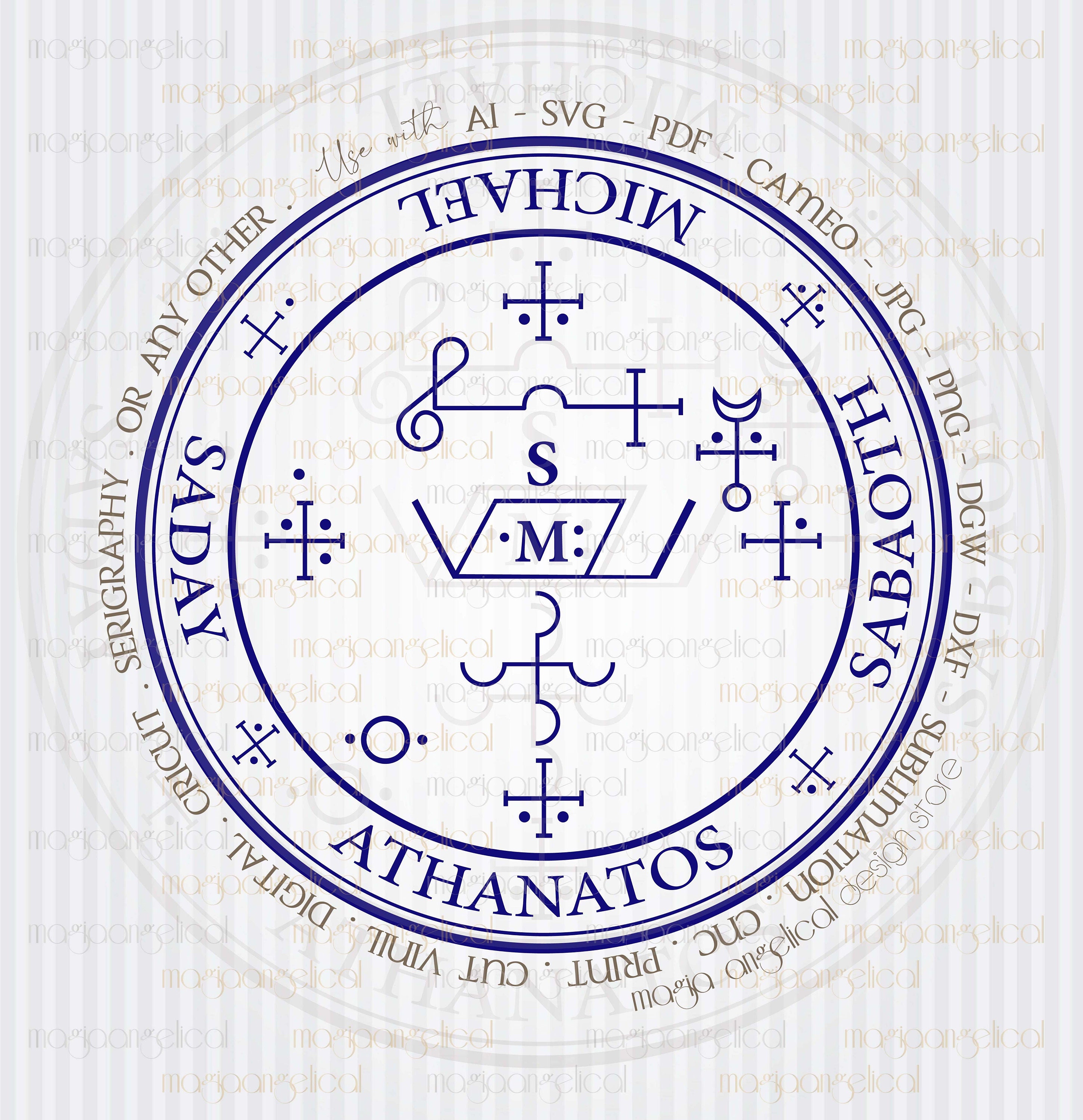 Sigil Seal Archangel Michael Archangel Michael Seal AI Dwg | Etsy UK
