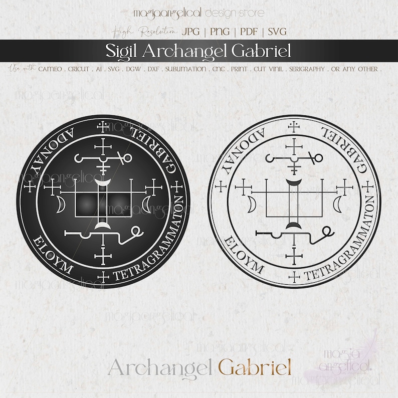 Vector Sigil Archangel Gabriel, Archangel Gabriel - Etsy