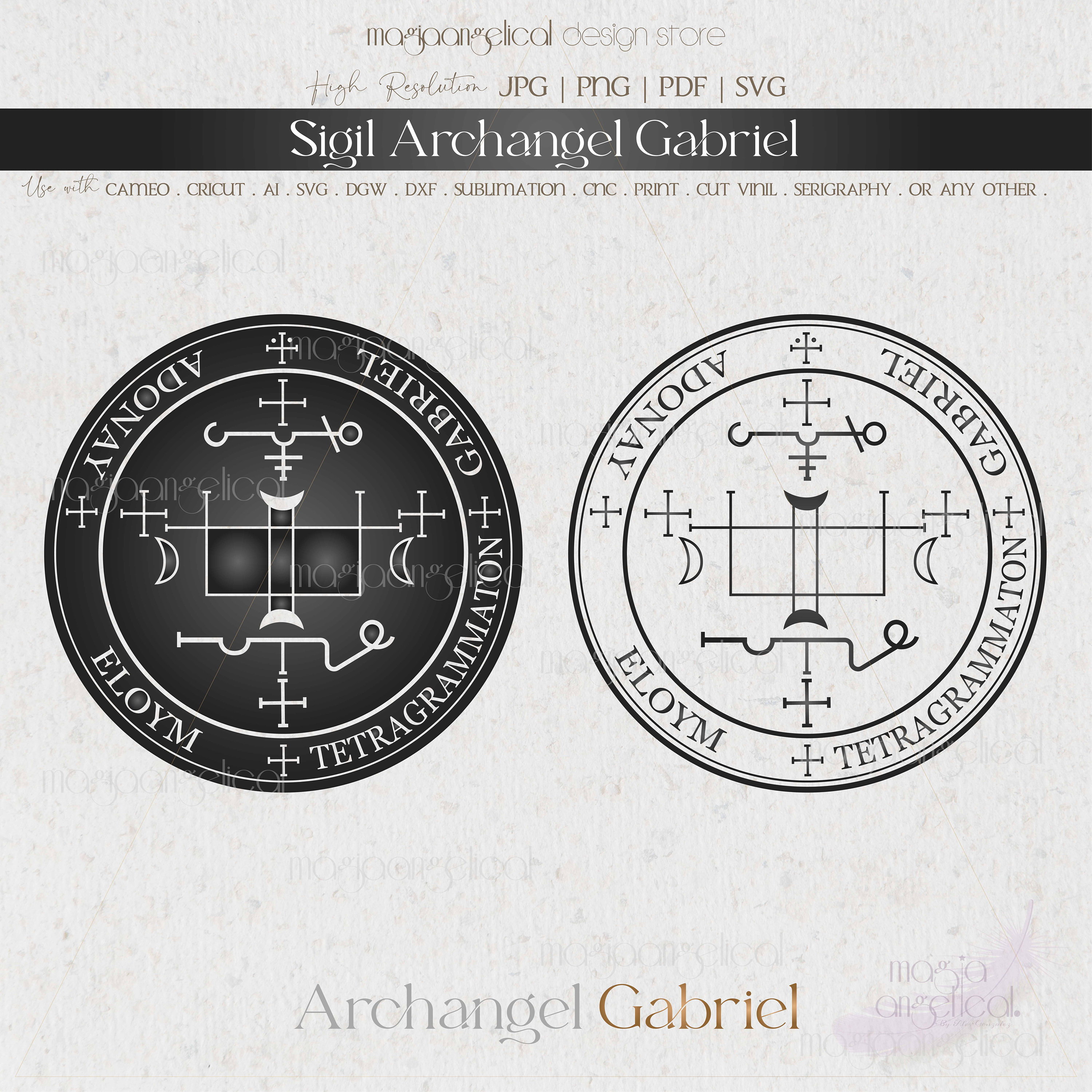 Vector Sigil Archangel Gabriel, Archangel Gabriel - Etsy