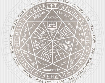 Papercraft Ai CNC vector sellos arcangeles Silhouette SVG Dwg Sellos ...