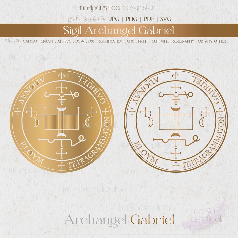 Vector Sigil Archangel Gabriel, Archangel Gabriel - Etsy