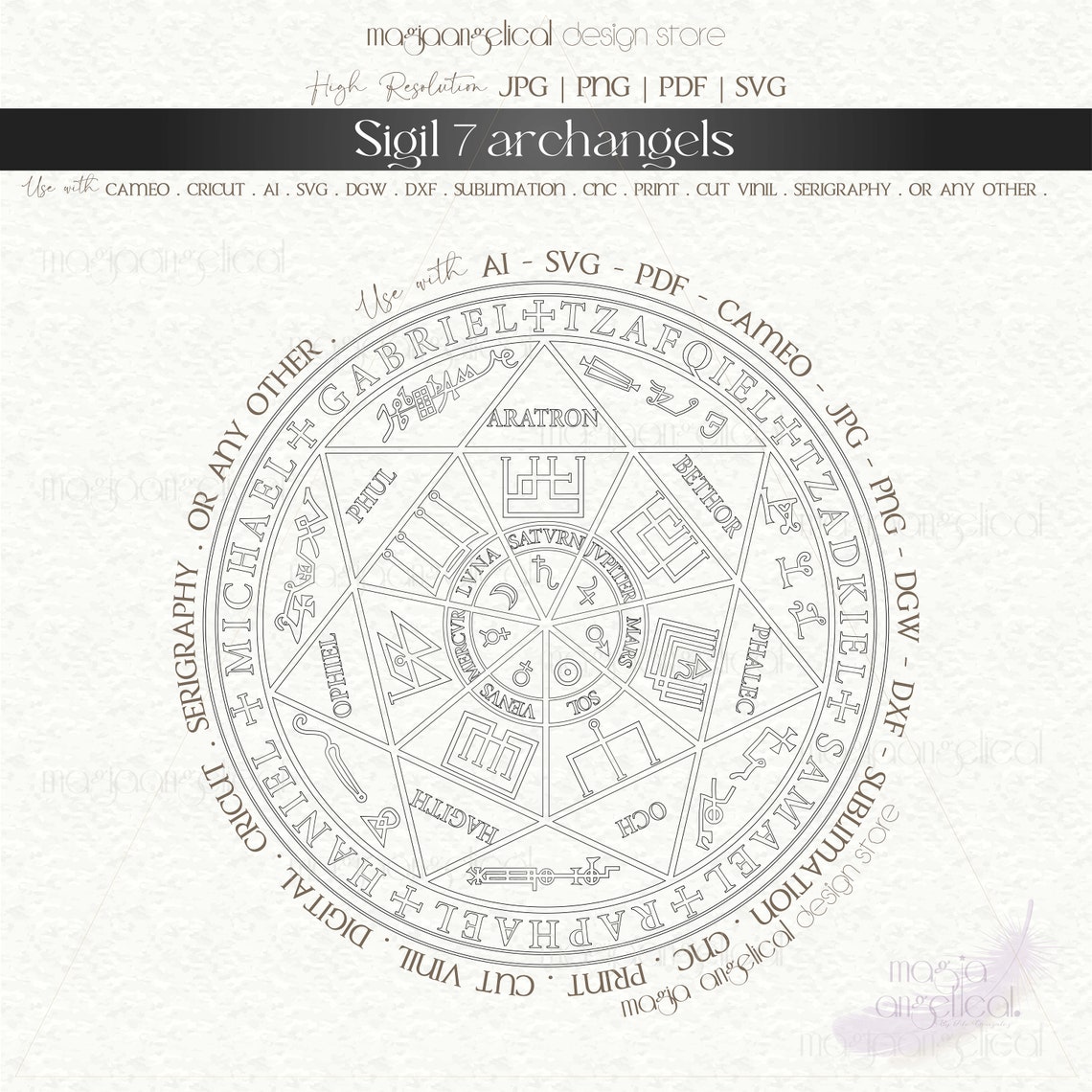 Seal of the Seven Archangels & 7 Seven Olympic Spirits. Seal 7 ...