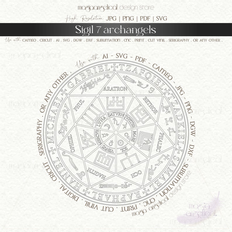 Seal of the Seven Archangels & 7 Seven Olympic Spirits. Seal 7 ...