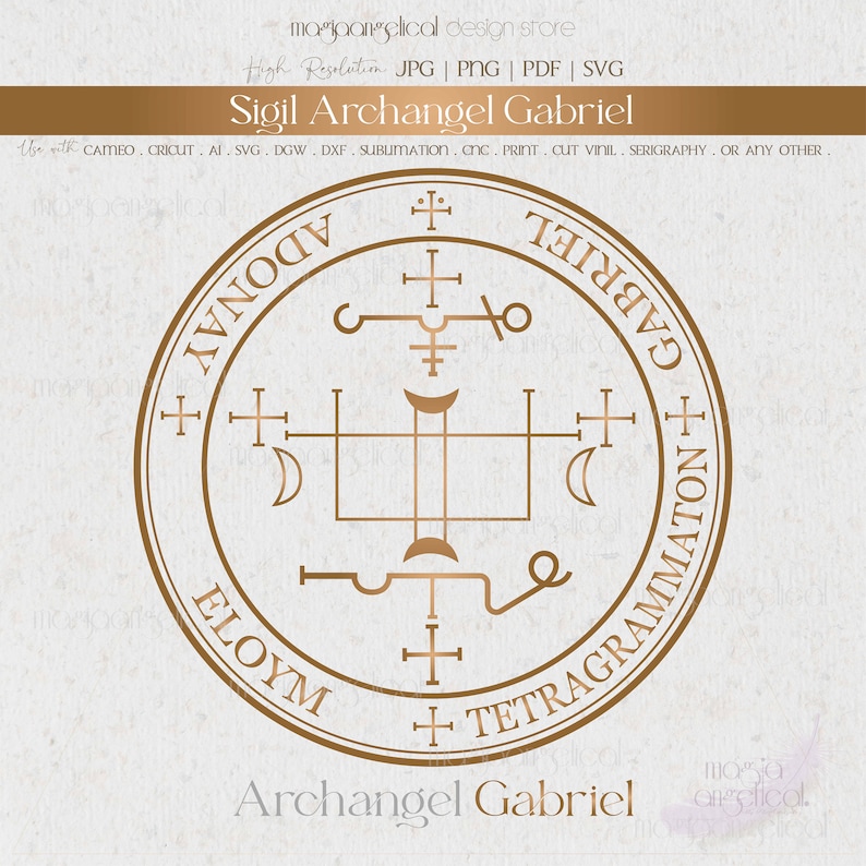 Vector Sigil Archangel Gabriel, Archangel Gabriel - Etsy