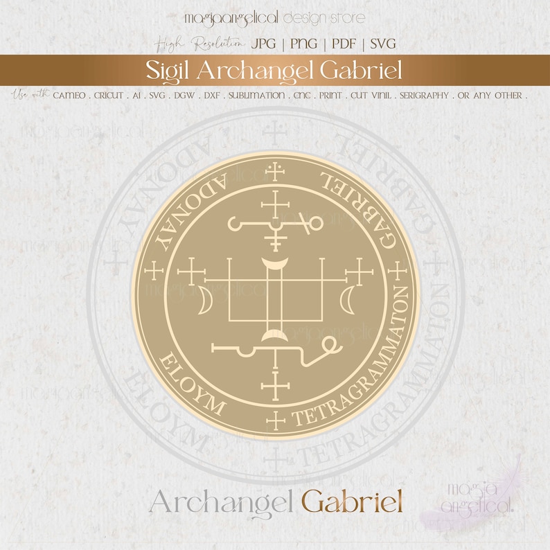 Vector Sigil Archangel Gabriel, Archangel Gabriel - Etsy