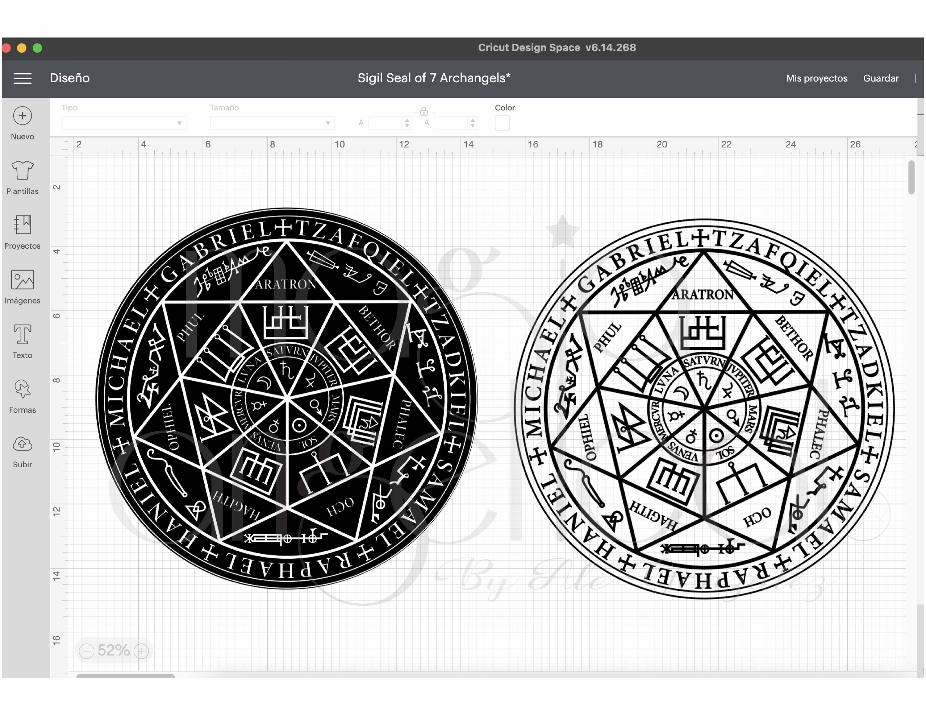 Papercraft Ai CNC vector sellos arcangeles Silhouette SVG Dwg Sellos ...