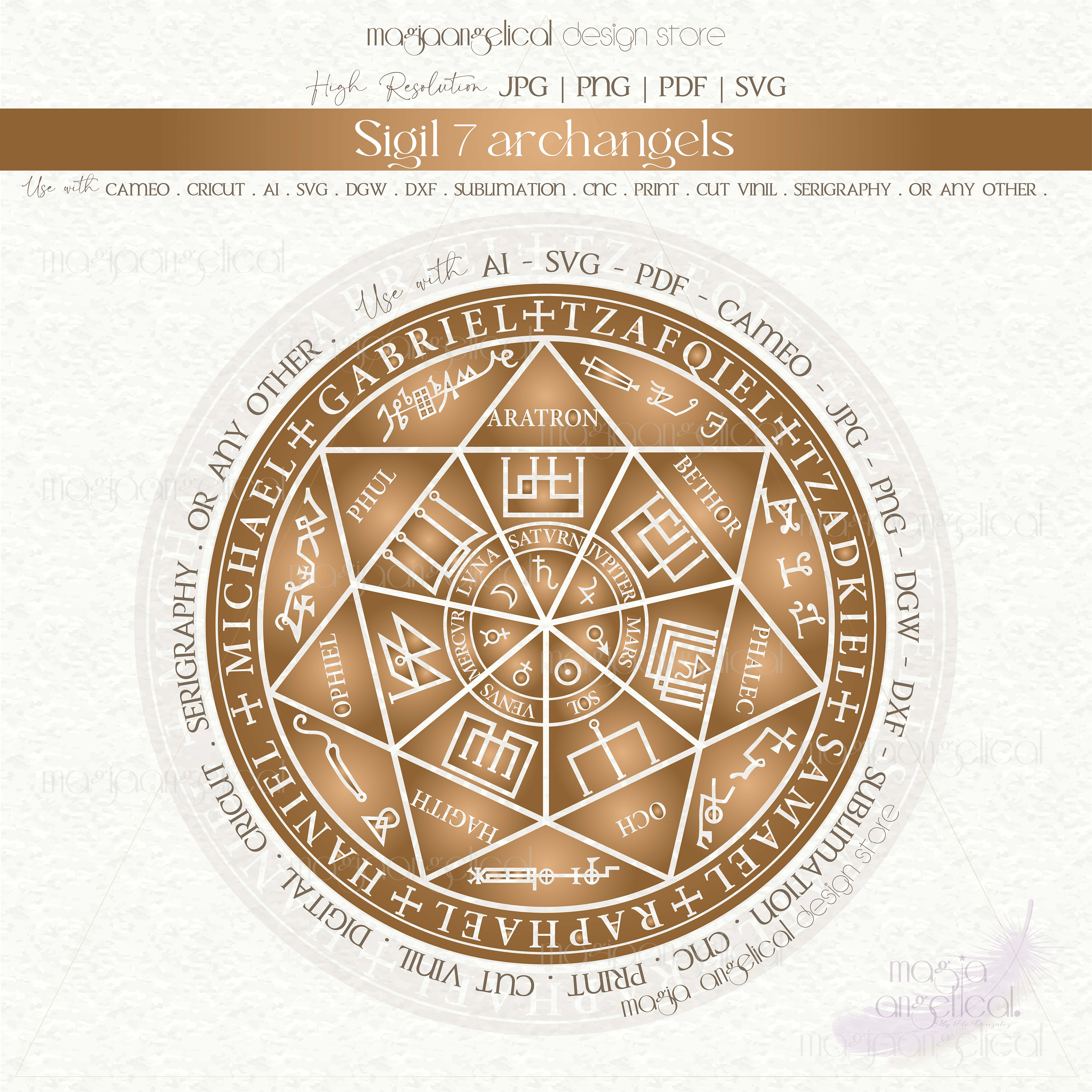 Seal of the Seven Archangels & 7 Seven Olympic Spirits. Seal 7 ...