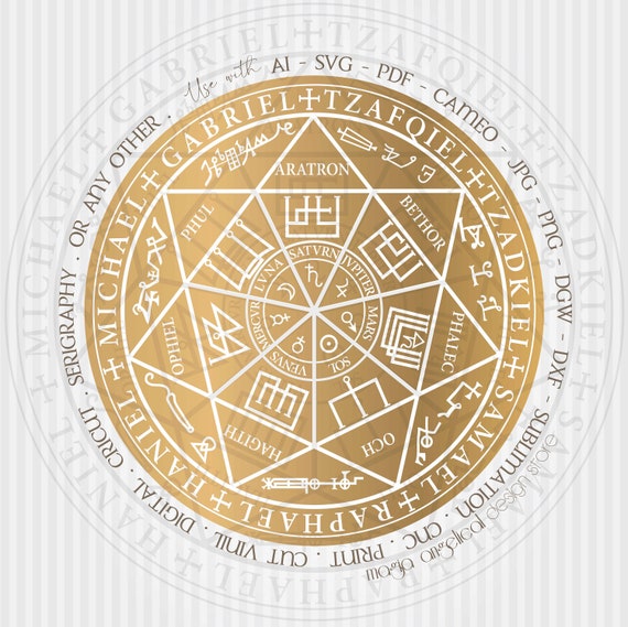 Papercraft Ai CNC vector sellos arcangeles Silhouette SVG Dwg Sellos ...