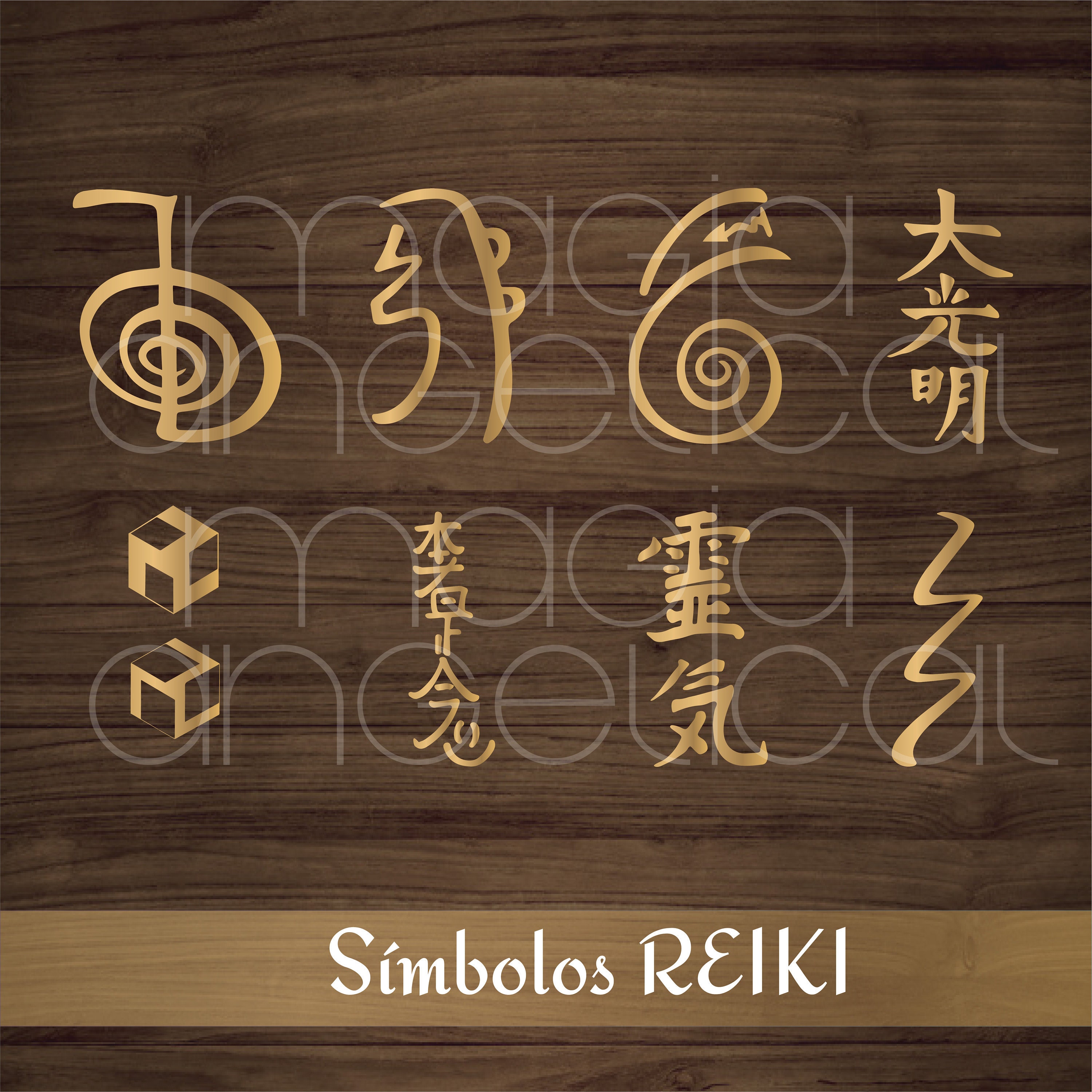 Reiki Símbolos vector. Símbolos sanación protección. Reiki | Etsy