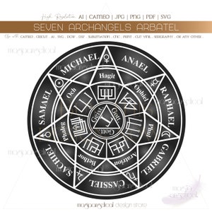 Seal of the Seven Archangels ARBATEL, Seal of Solomon Kabbalah - Etsy