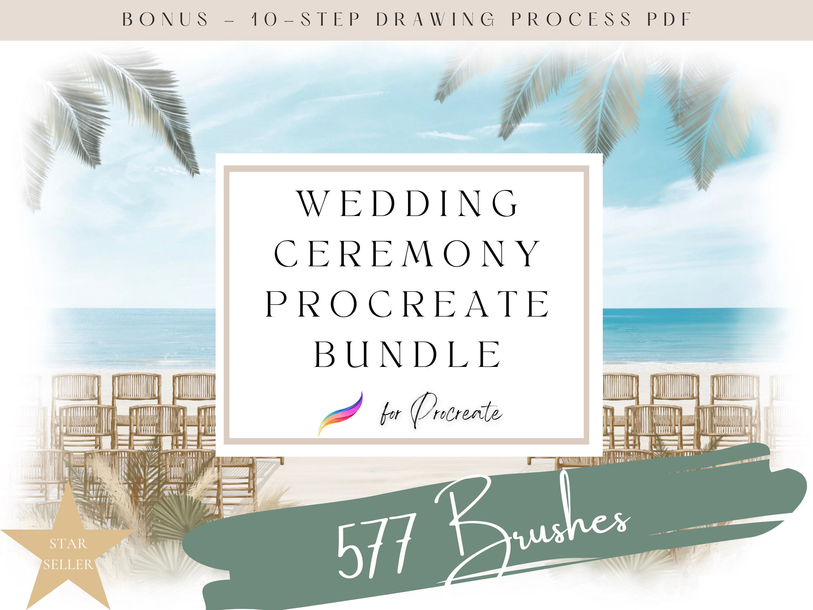 Procreate Wedding Stamps for Ceremony Illustration, Procreate Brushes ...