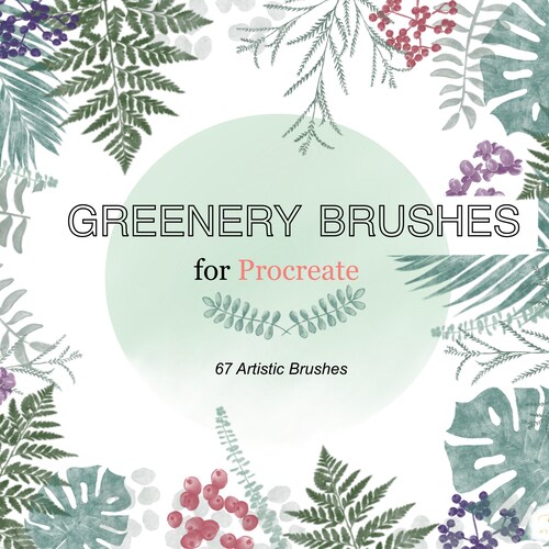 Wild Foliage Hand Drawn Procreate Stamp Brushes Delicate - Etsy