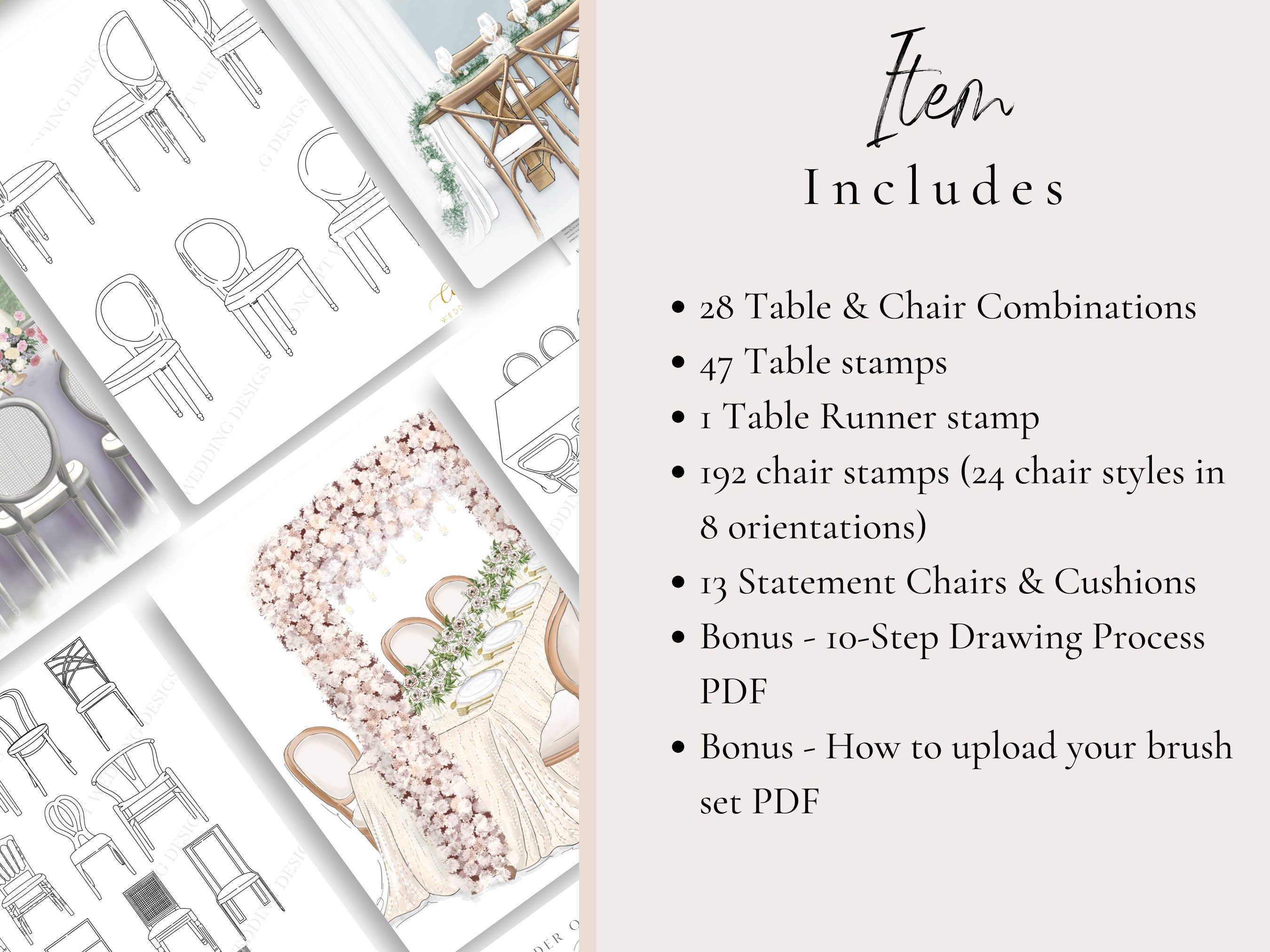 281 Procreate Dining Stamps, Procreate Interior Design, Procreate ...