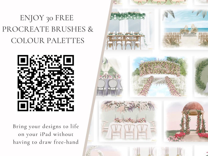 57 Wedding Ceremony Arch Procreate Stamps | Procreate Wedding ...