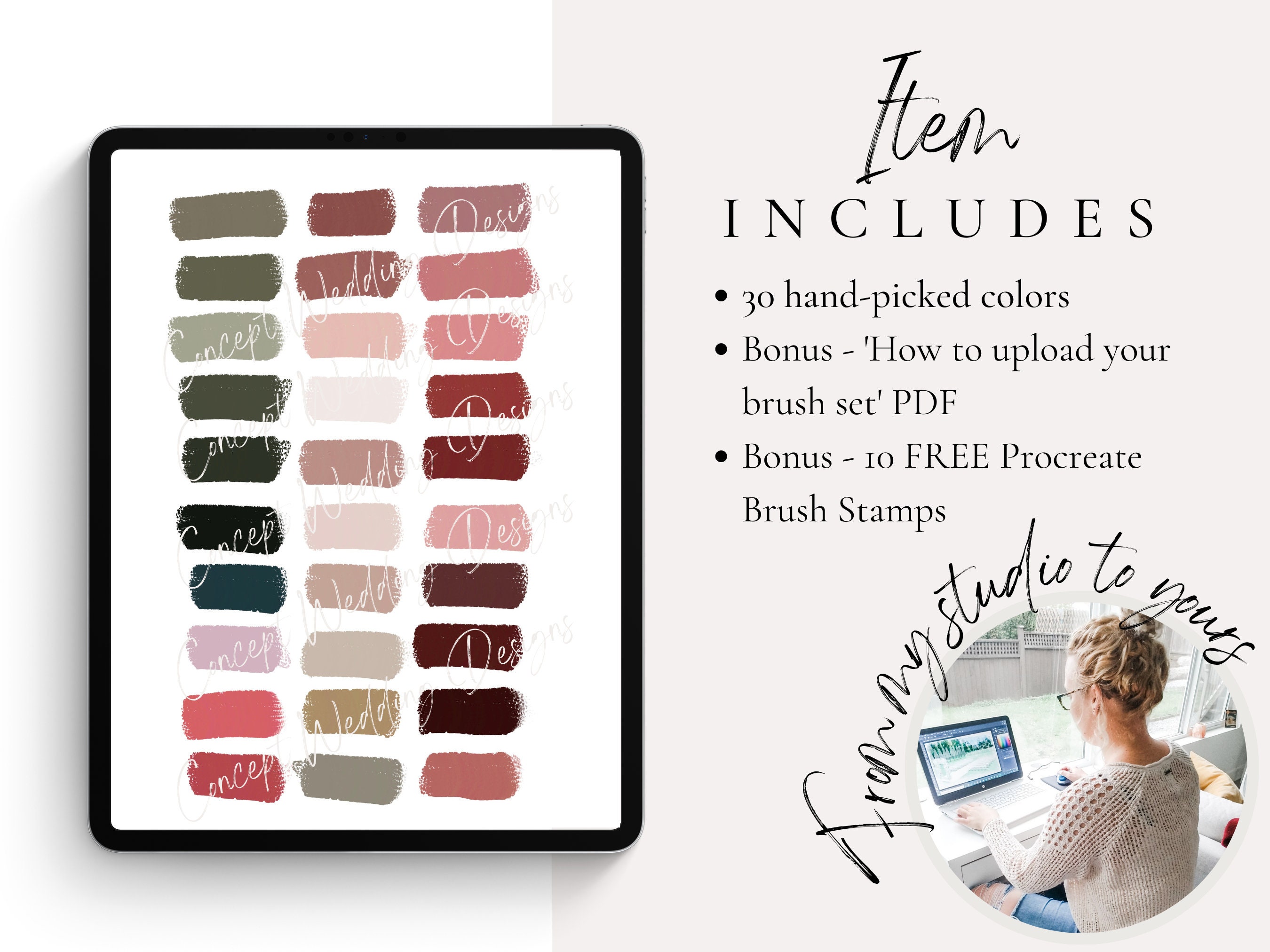 Dusty Rose Procreate Color Palette, Procreate Color Swatches, Procreate ...