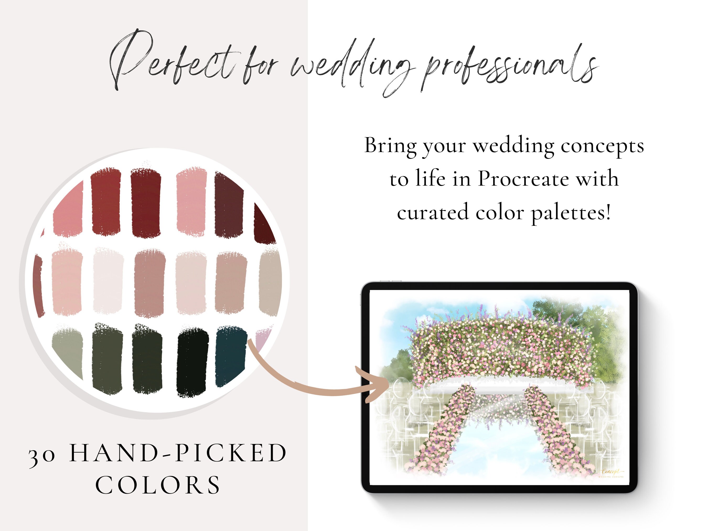 Dusty Rose Procreate Color Palette, Procreate Color Swatches, Procreate ...