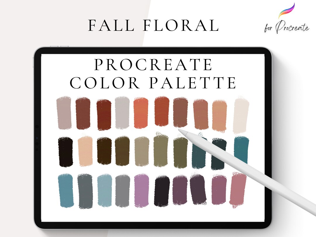Fall Floral Procreate Color Palette, Procreate Color Swatches ...