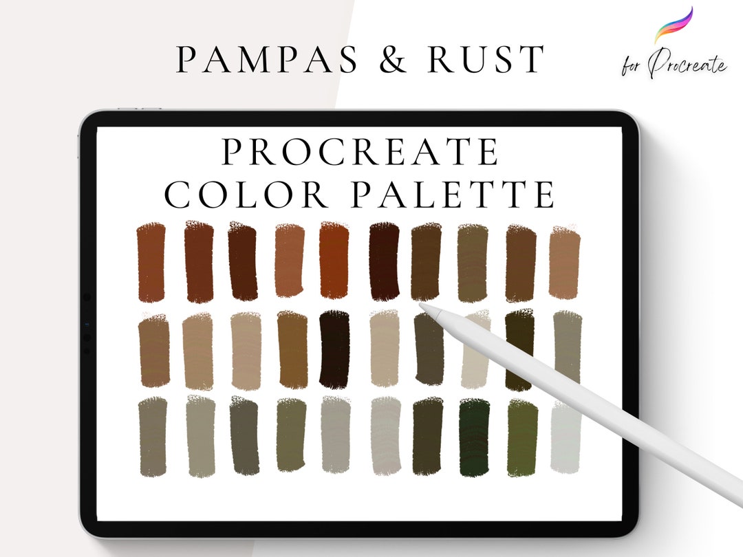 Pampas & Rust Procreate Color Palette, Procreate Color Swatches ...