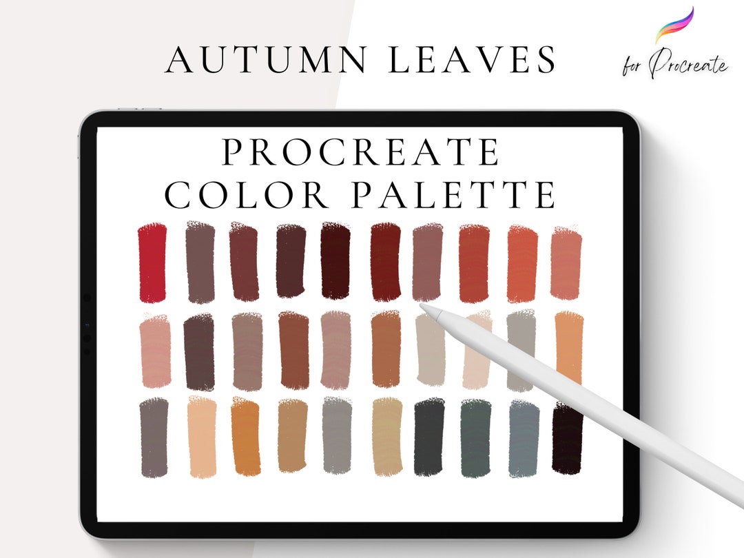 Autumn Leaves Procreate Color Palette, Procreate Color Swatches ...