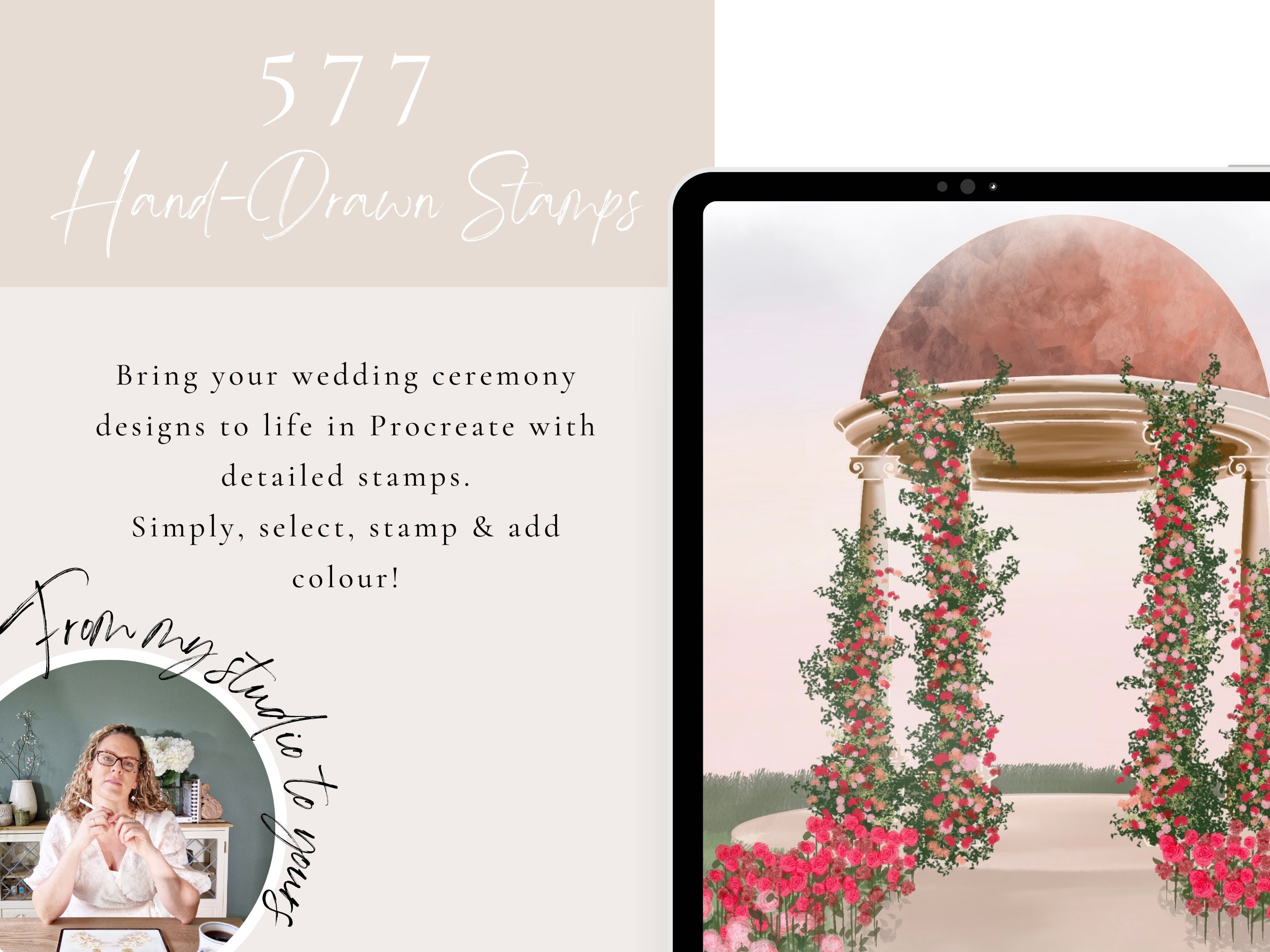 Procreate Wedding Stamps for Ceremony Illustration, Procreate Brushes ...
