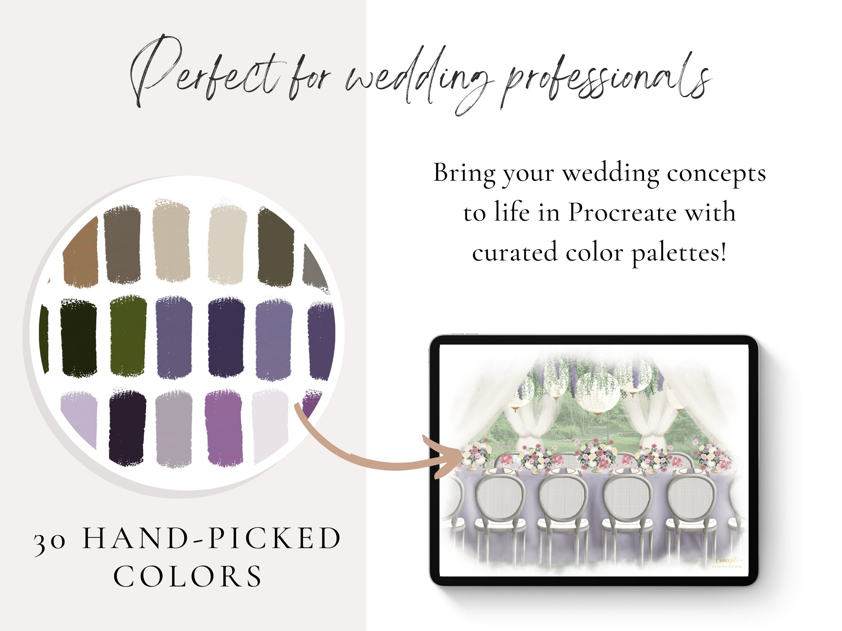 Lush Lilac Procreate Color Palette, Procreate Color Swatches, Procreate ...