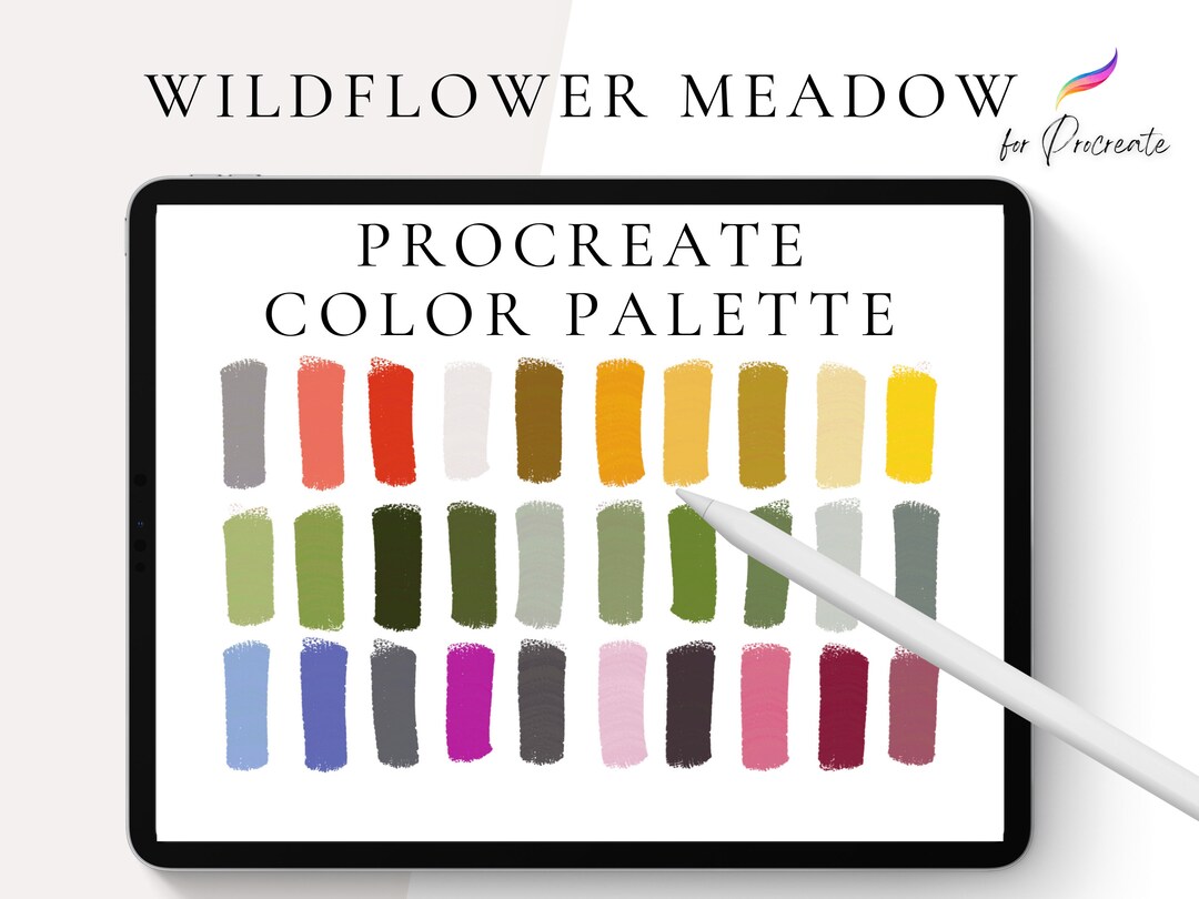 Wildflower Meadow Procreate Color Palette, Procreate Color Swatches ...