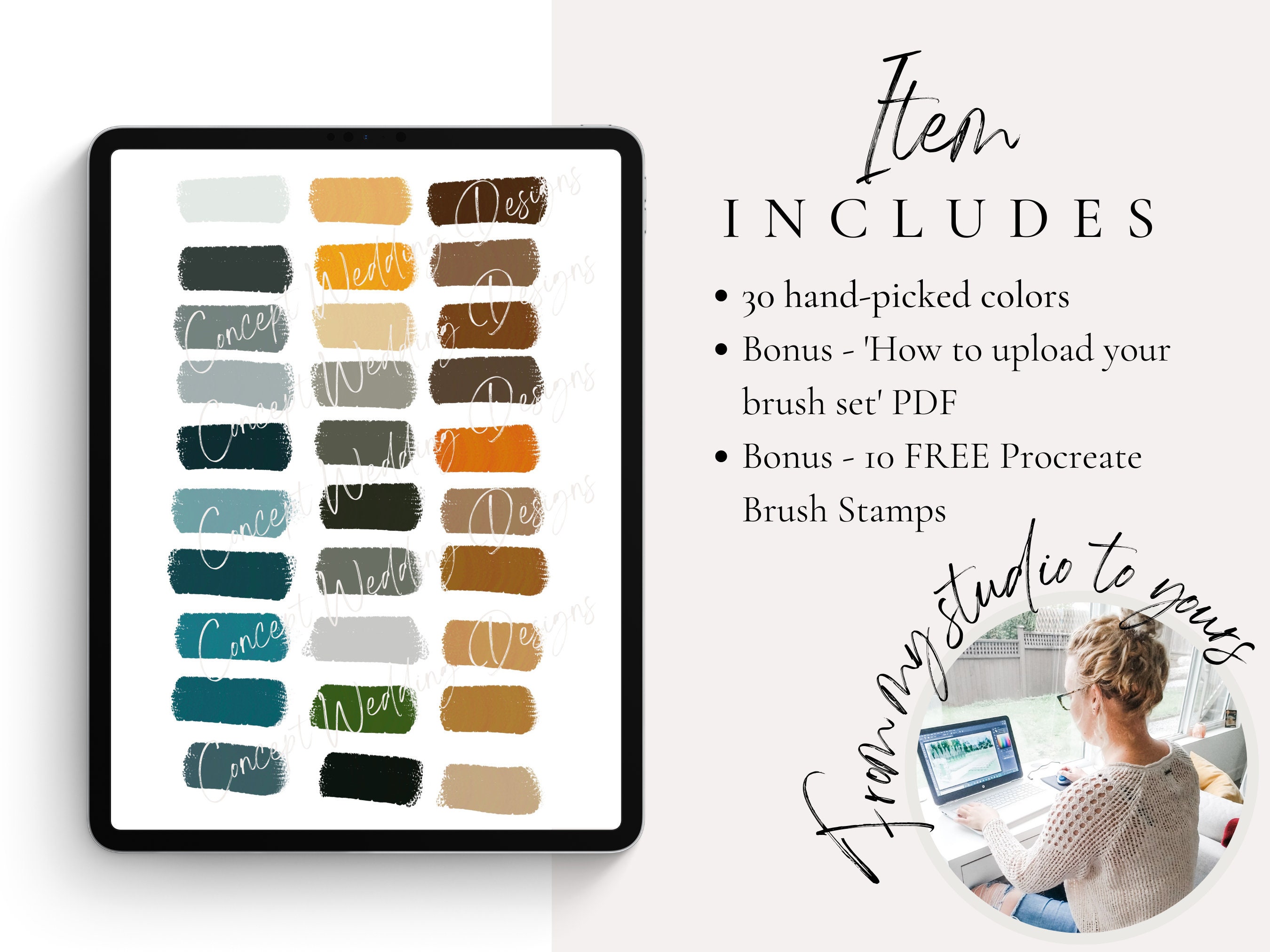 Mustard & Teal Procreate Color Palette Procreate Color - Etsy