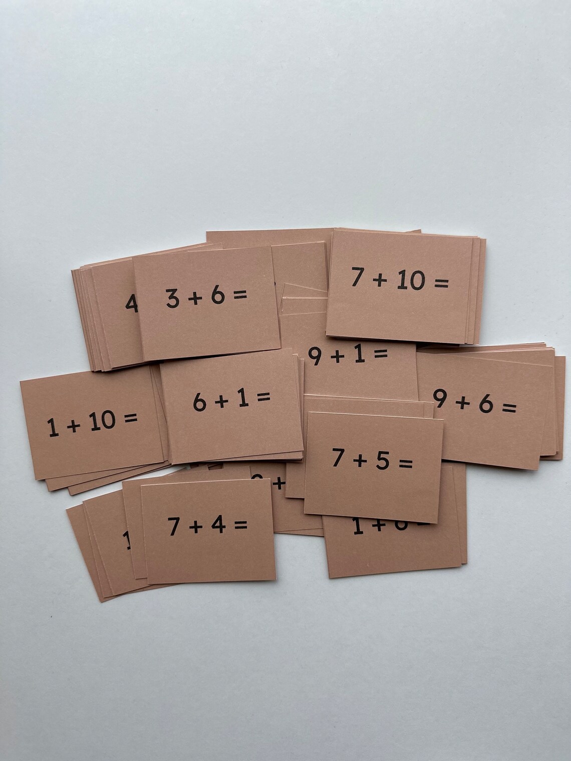 Tarjetas didácticas de sumas / Aprenda datos matemáticos de suma ...