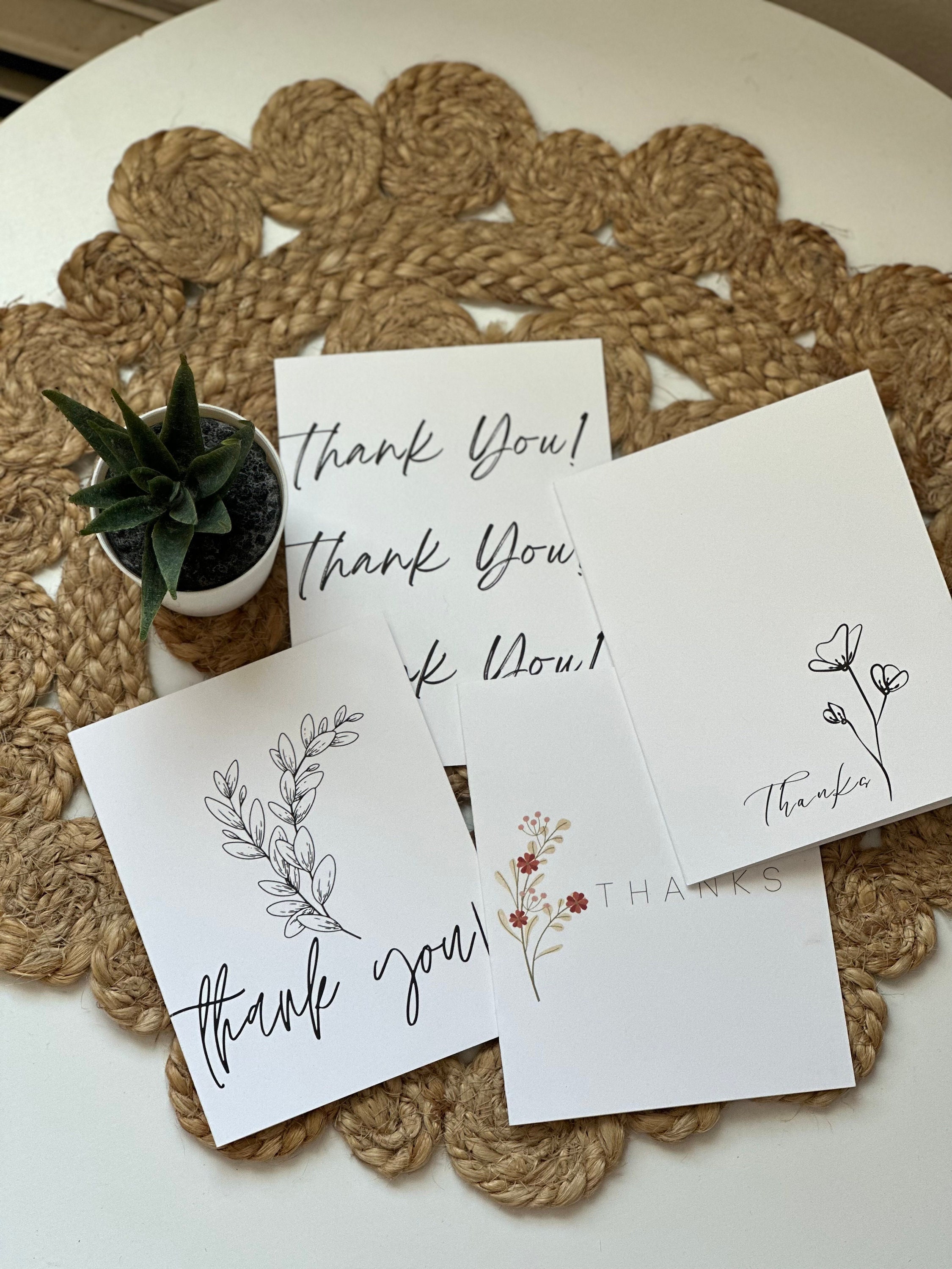 Assorted Thank You Cards | Minimalist Thank You Cards | Thank You Card ...