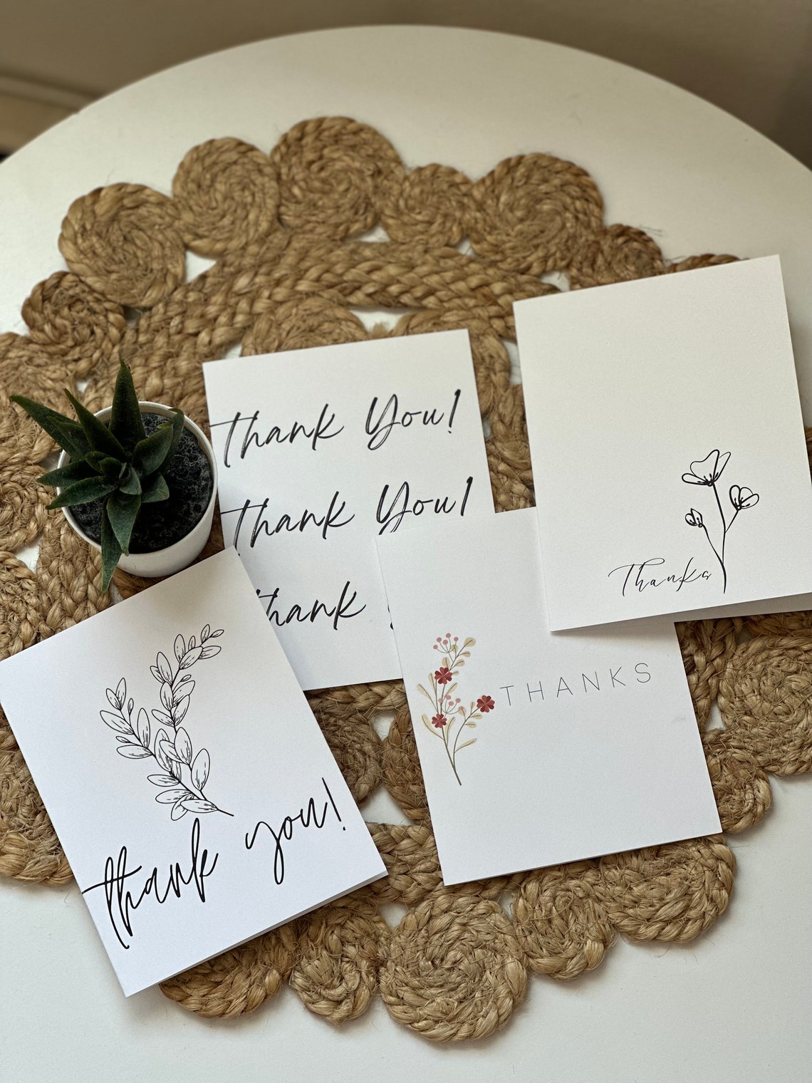 Assorted Thank You Cards | Minimalist Thank You Cards | Thank You Card ...