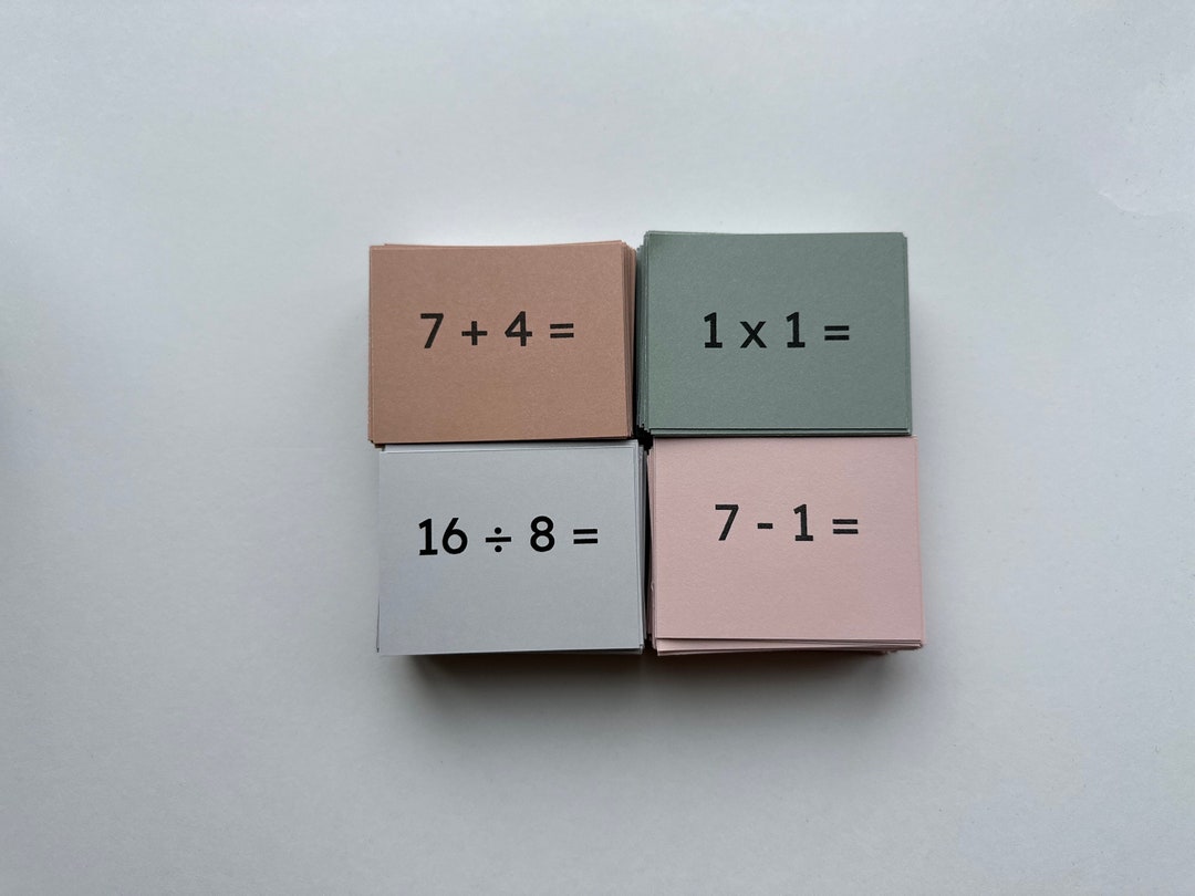 Math Flash Cards Set | Math Flash Cards | Math Facts | Multiply, Divide ...